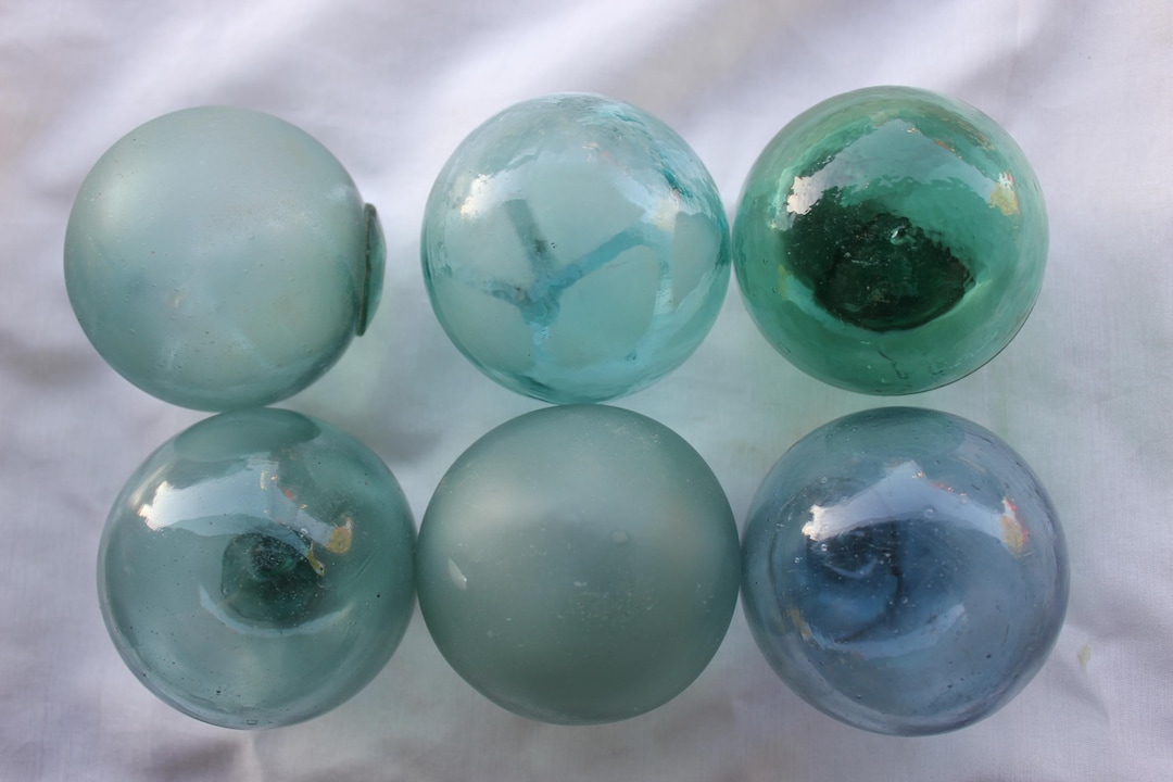 6 REAL Japanese Glass Floats - Alaska Beachcombed - Authentic - Glass ...