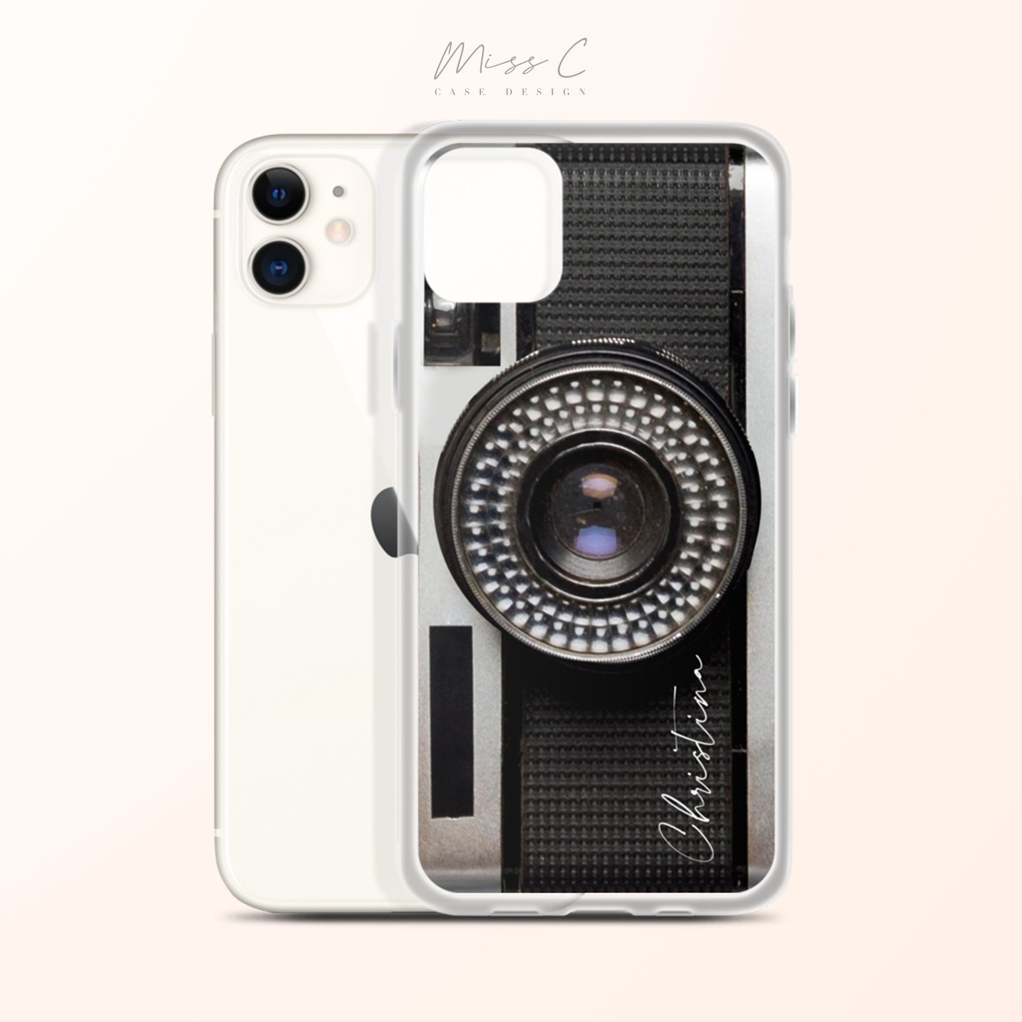 Personalised Name Retro Camera Phone Case, Personalised Gift Phone Case ...