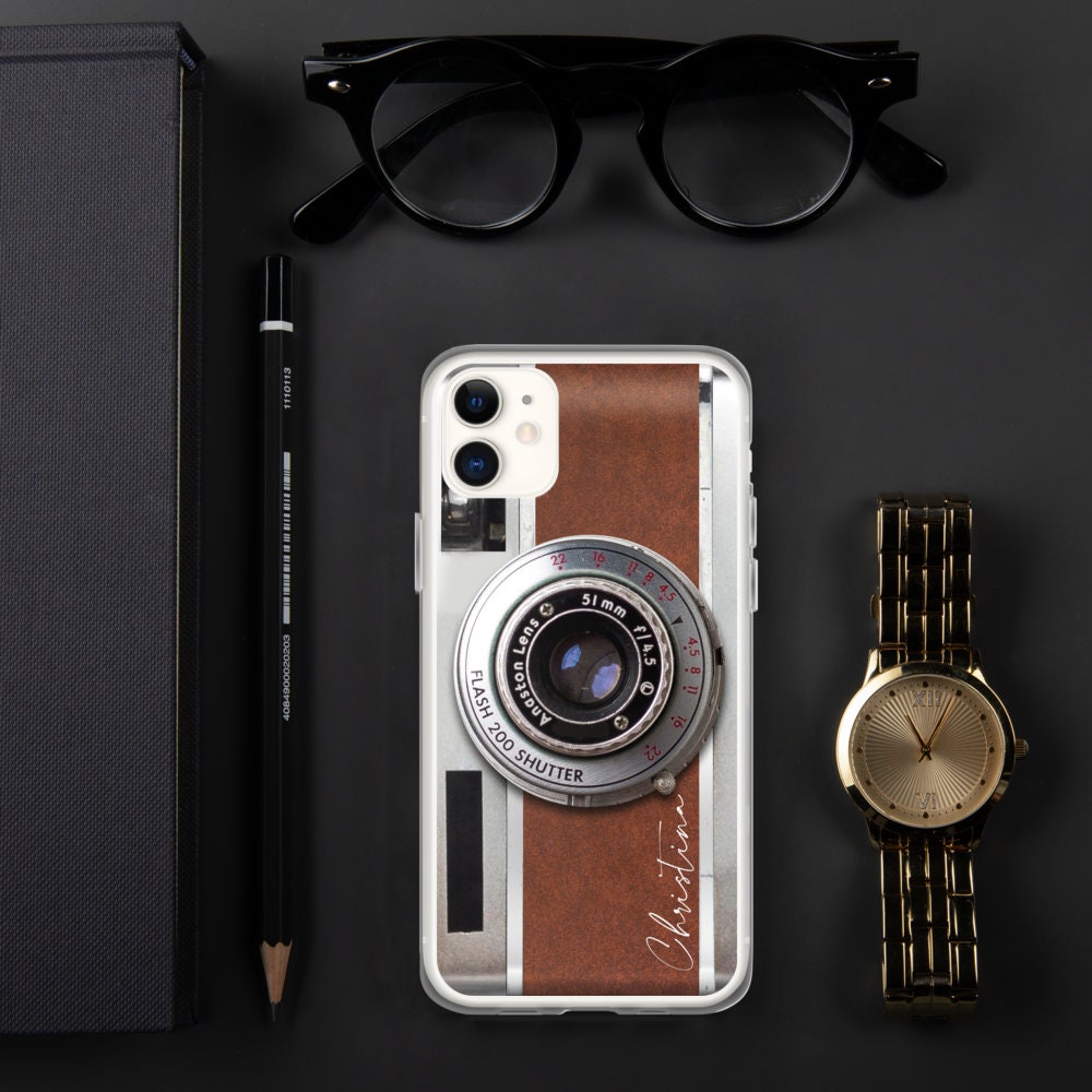 Personalised Name Retro Camera Phone Case, Personalised Gift Phone Case ...