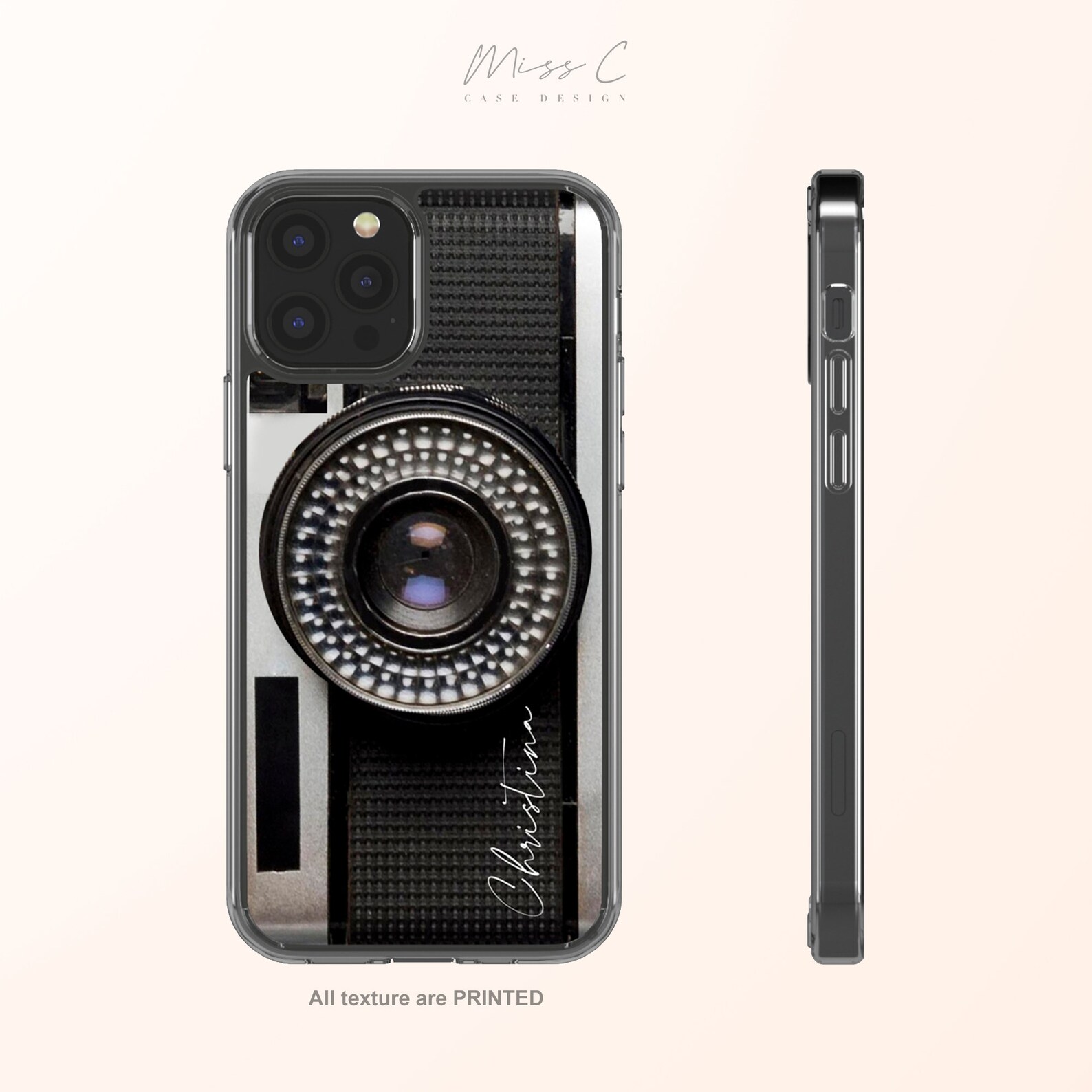 Personalised Name Retro Camera Phone Case, Personalised Gift Phone Case ...