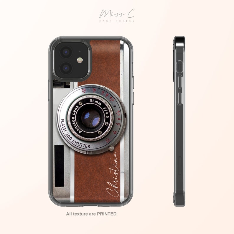 Personalised Name Retro Camera Phone Case, Personalised Gift Phone Case ...