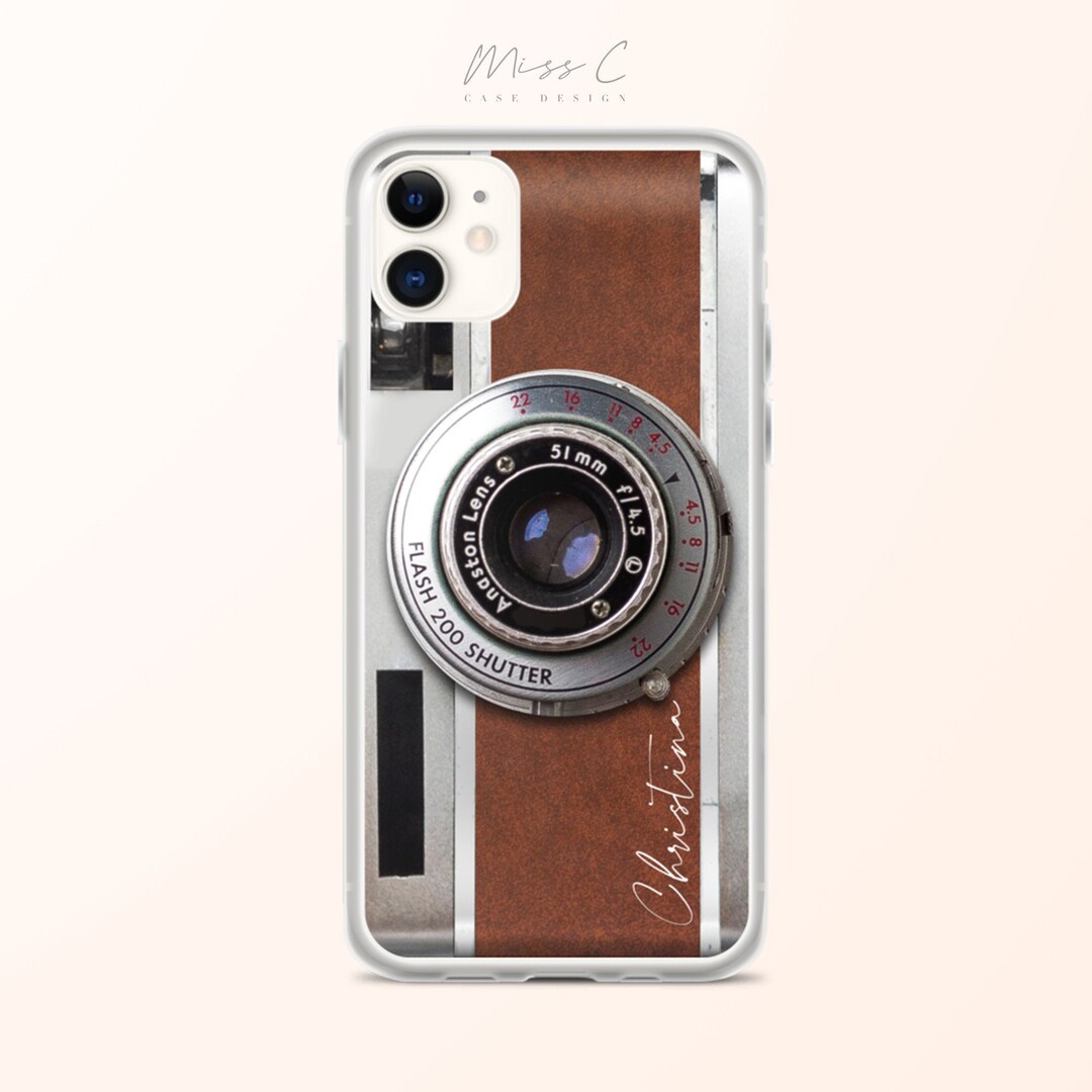 Personalised Name Retro Camera Phone Case, Personalised Gift Phone Case ...