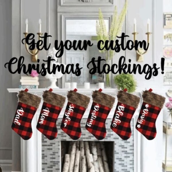 Plaid Stocking - Etsy