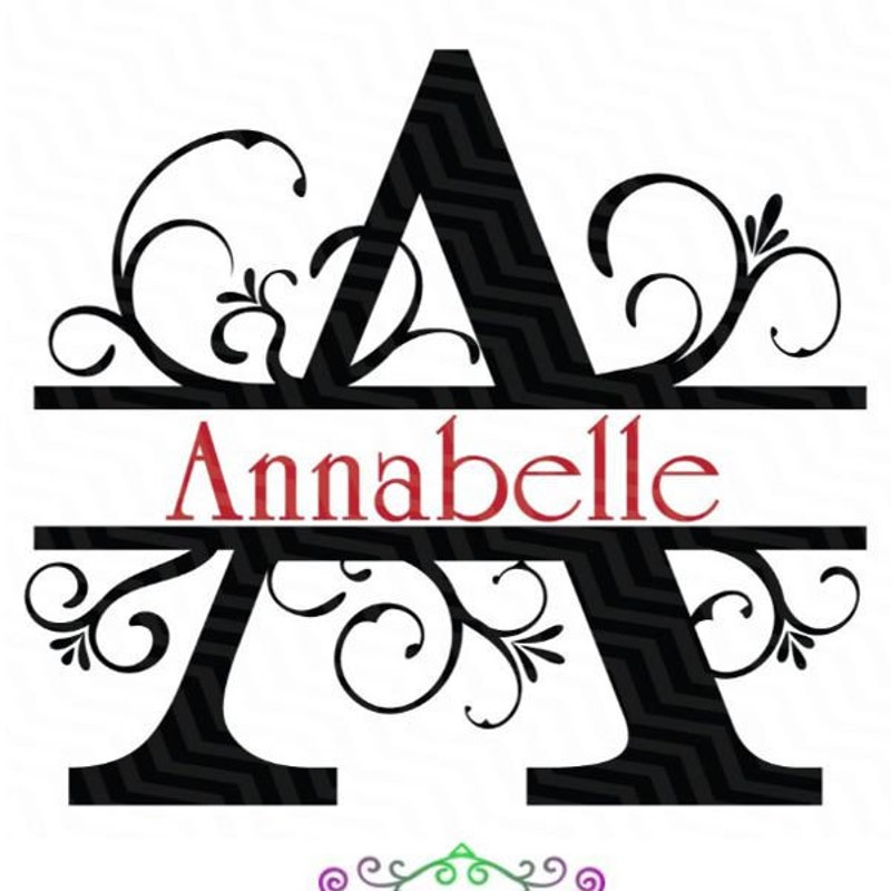 Monogram Split Decal - Etsy