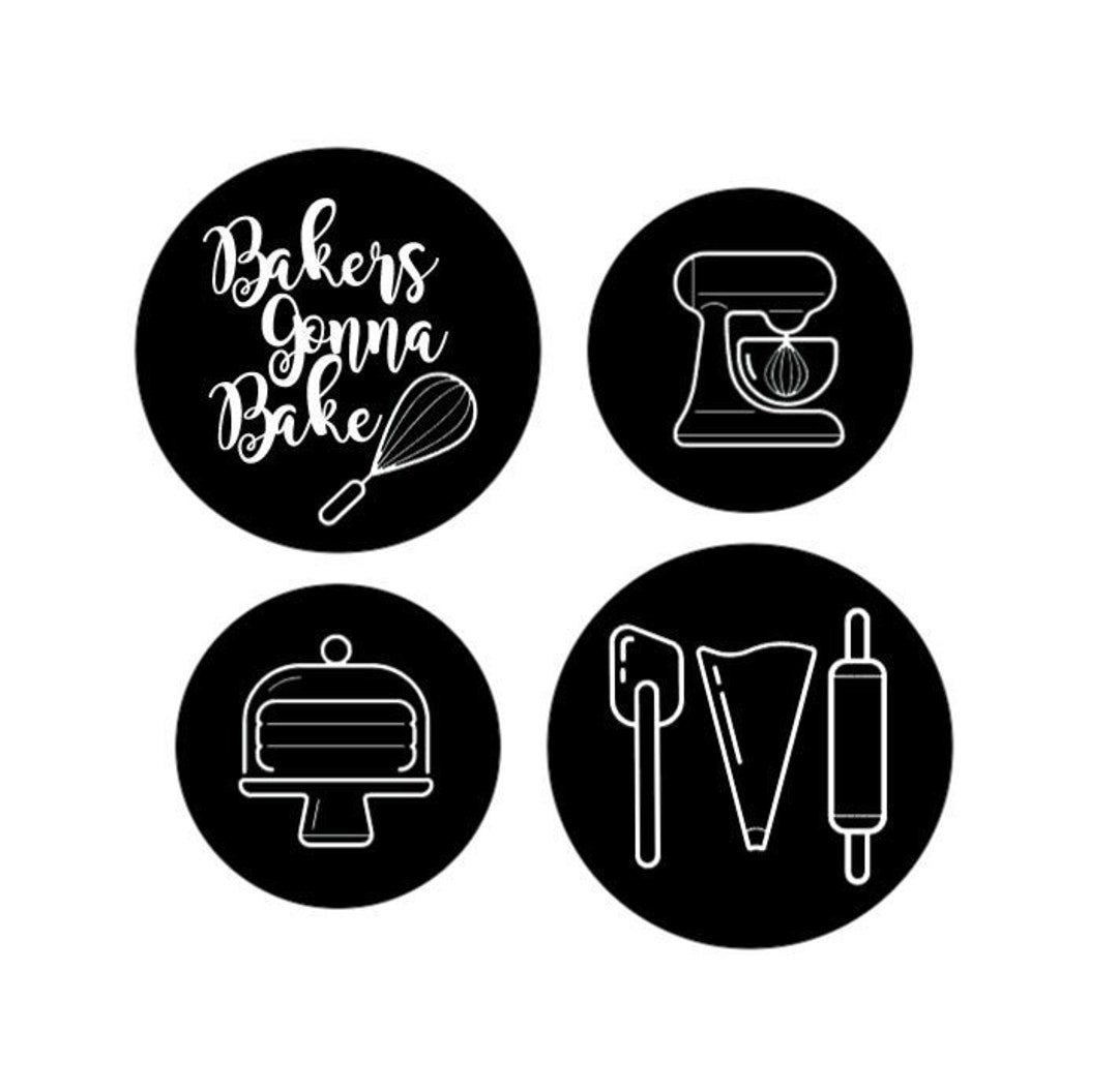 Bakers Themed Burner Covers - Cake Stove Covers - Personalized Burner ...