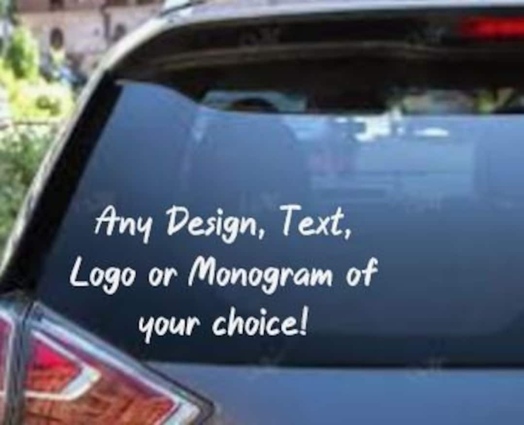 Car Decal, Text, Design, Logo, Name, Memory Sticker, Vinyl, Cute, Funny ...