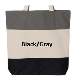 Custom Canvas Tri Color Tote Bags! Personalized Tote Bag, Gift, Teacher ...