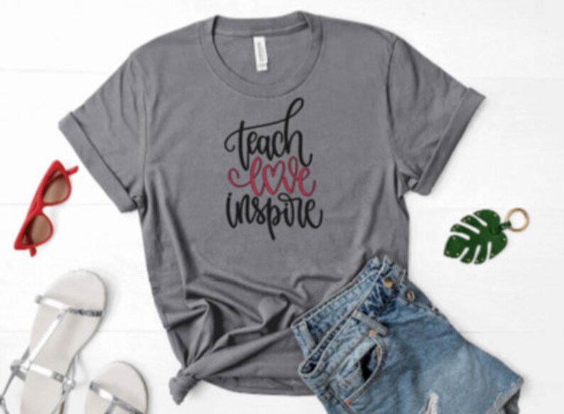 Teach Love Inspire - Teacher Shirt - Gift for Teachers - Cute Shirts ...