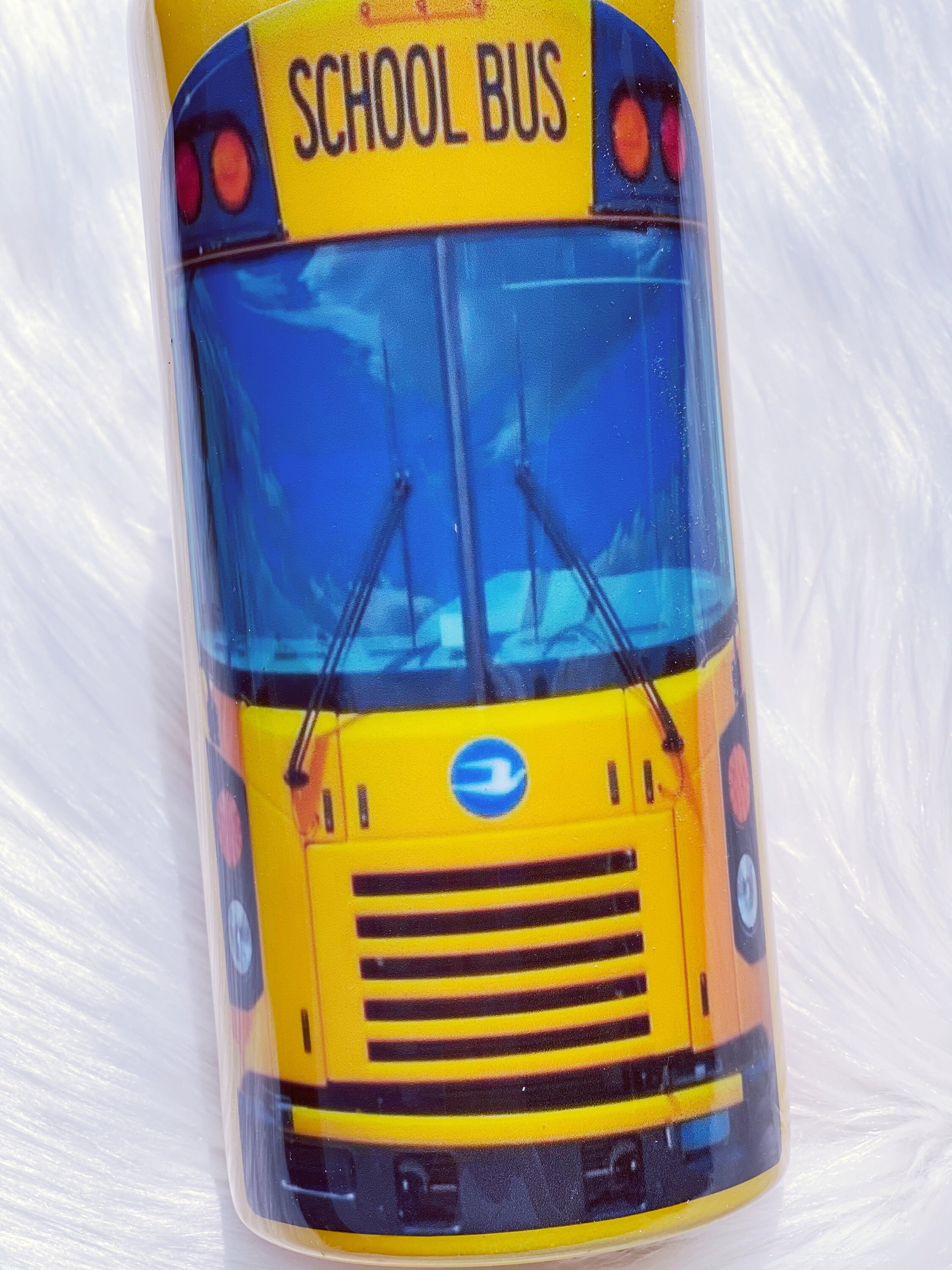 25oz School Bus Custom Glitter Stainless Steel Tumbler / Great Bus ...
