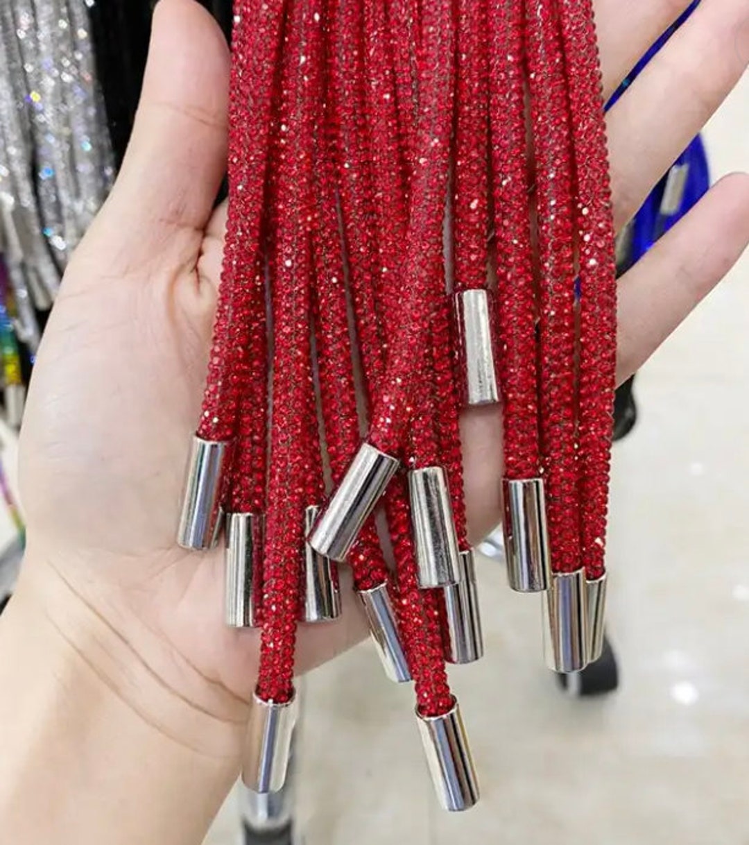 Red Rhinestone Hoodie Drawstring String - Etsy