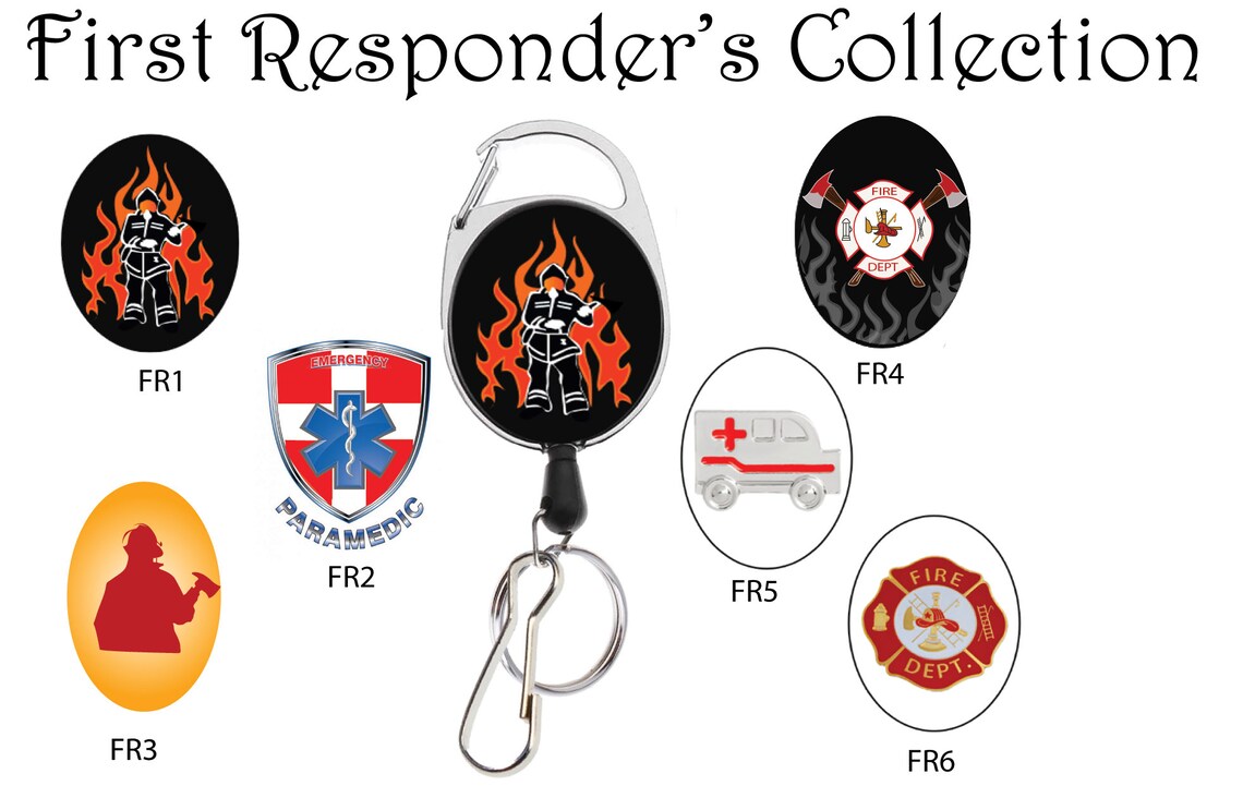 First Responder Badge Badge Clip ID Badge Holder Police | Etsy