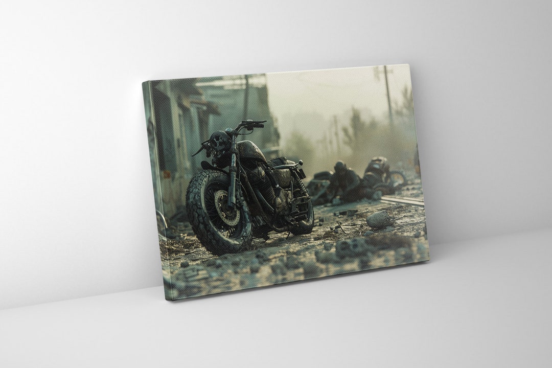 Days Gone Motocycle Canvas Fan Art for the Wall, Days Gone Motorcycle ...