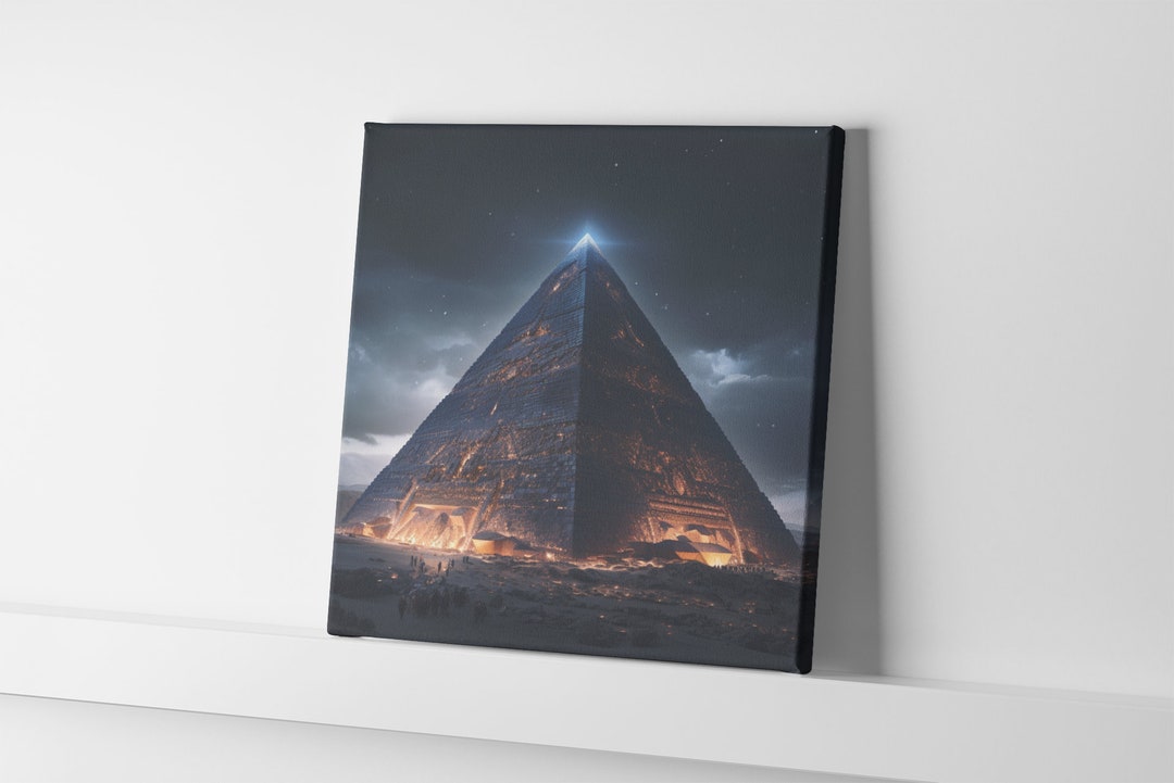 Pyramid Canvas Fan Art for the Wall, Pyramid Canvas Picture for the ...
