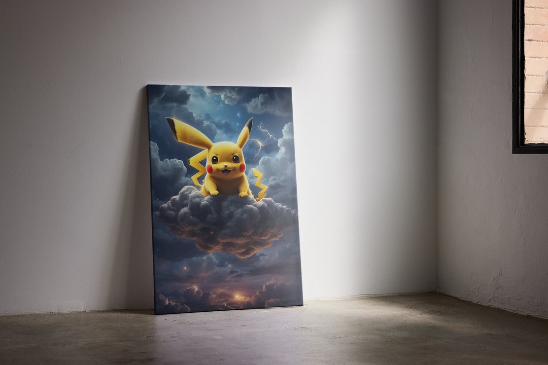 Pikachu Canvas Fan Art for the Wall, Pikachu Canvas Picture for the ...