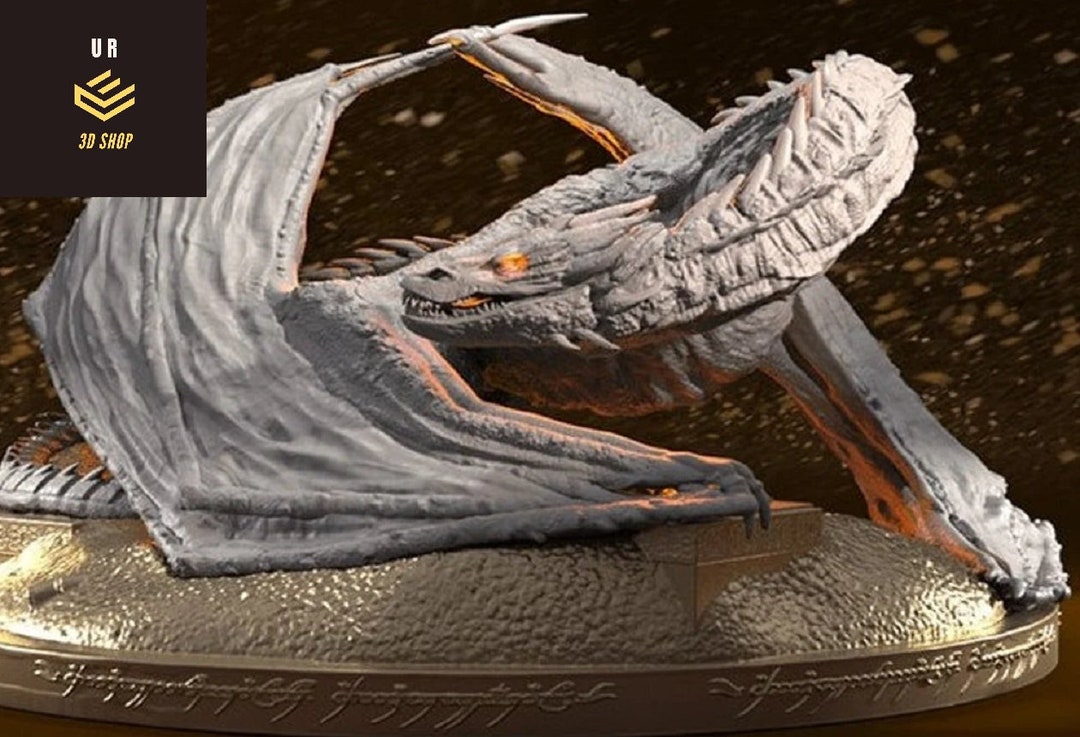3d Model Smaug Dragon 10 Cm 15 Cm - Etsy