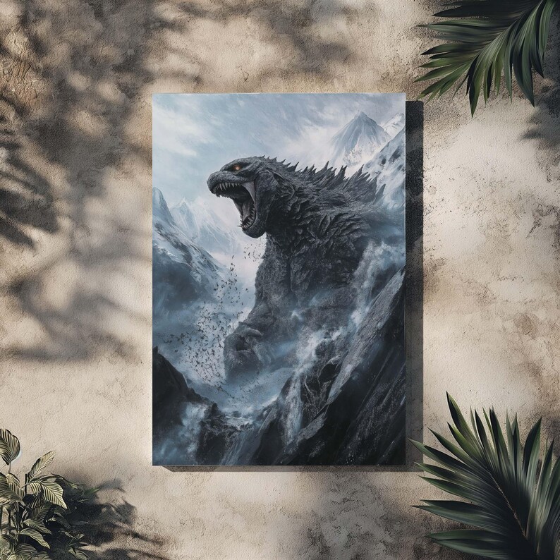 Godzilla Wall Art for the Wall, Japan Picture for the Wall for the ...