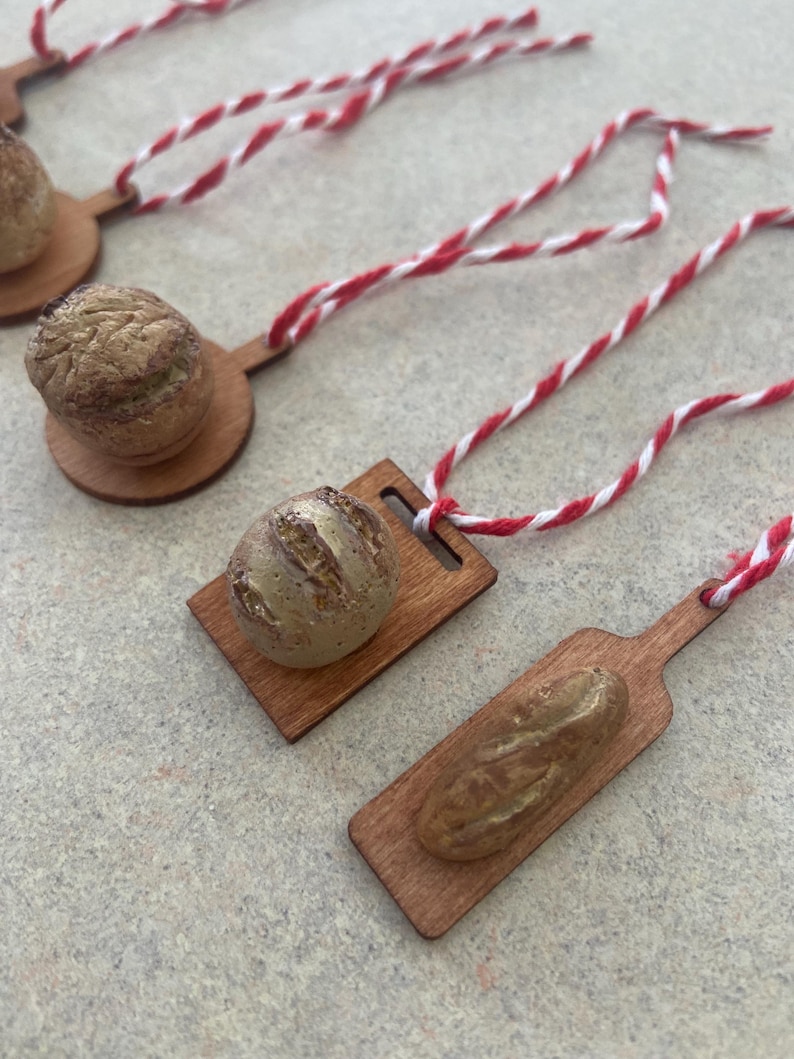Handmade Sourdough Bread Christmas Ornament: Polymer Clay Miniature ...