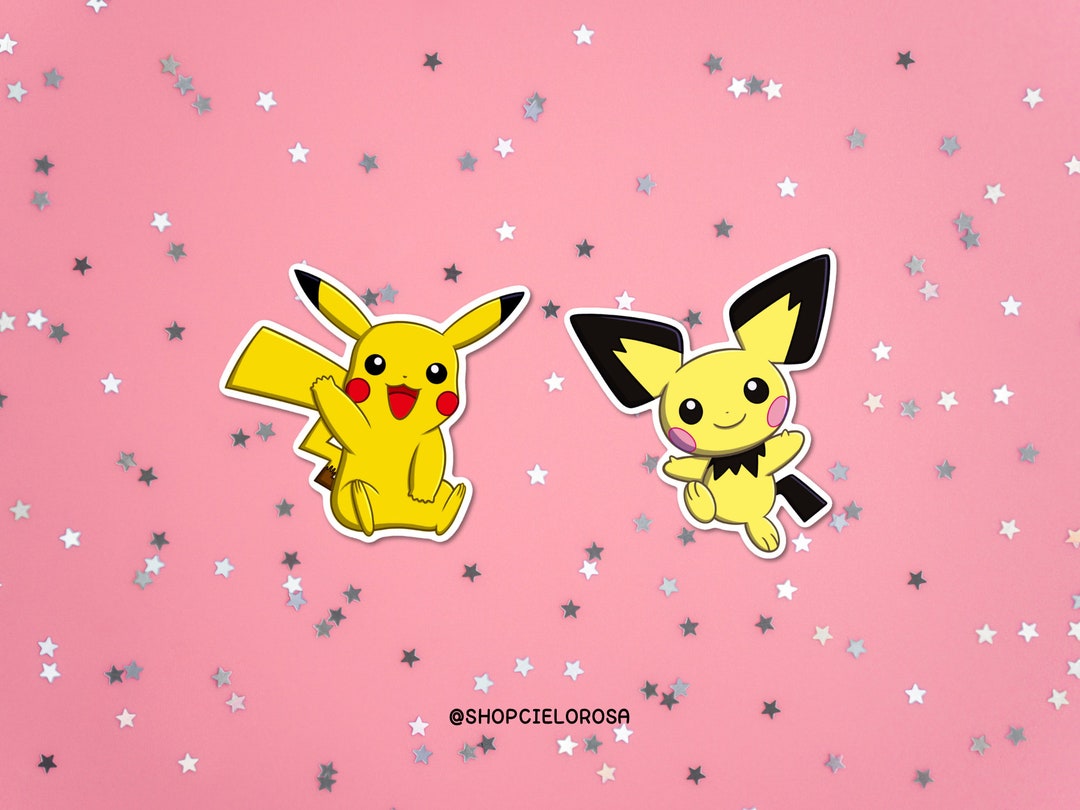 Pichu Sticker Pikachu Sticker Waterproof Vinyl Pokémon Decal or ...