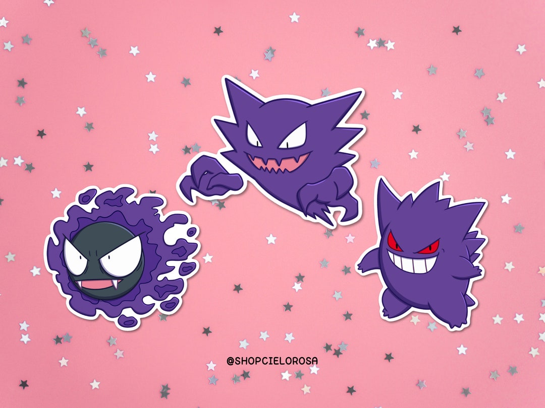 Gastly Sticker Gengar Haunter Sticker Waterproof Vinyl Pokémon Decal or ...
