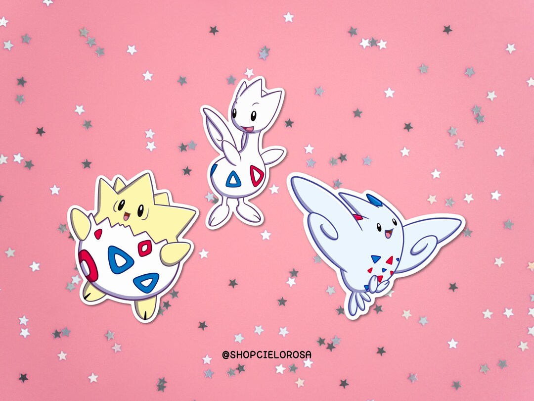 Togekiss Sticker Togepi Togetic Sticker Waterproof Vinyl Pokemon Decal ...
