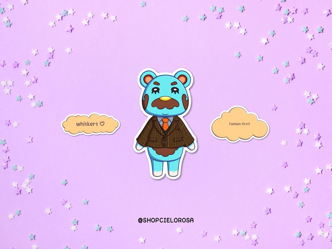 Beardo Sticker Waterproof Vinyl Decal Acnh - Etsy