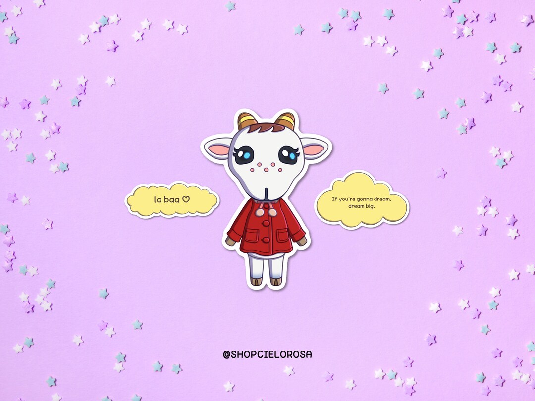 Chevre Sticker Waterproof Vinyl Decal Acnh - Etsy
