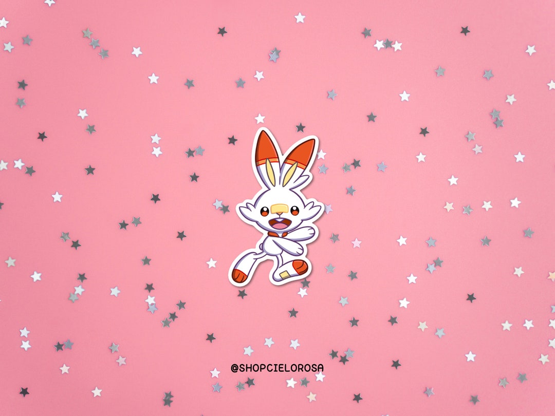 Scorbunny Sticker Waterproof Vinyl Pokemon Decal - Etsy