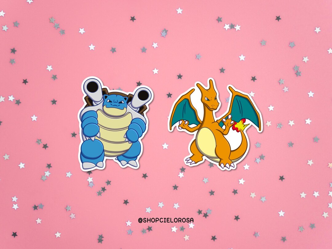 Blastoise Sticker Charizard Sticker Waterproof Vinyl Pokemon Decal - Etsy
