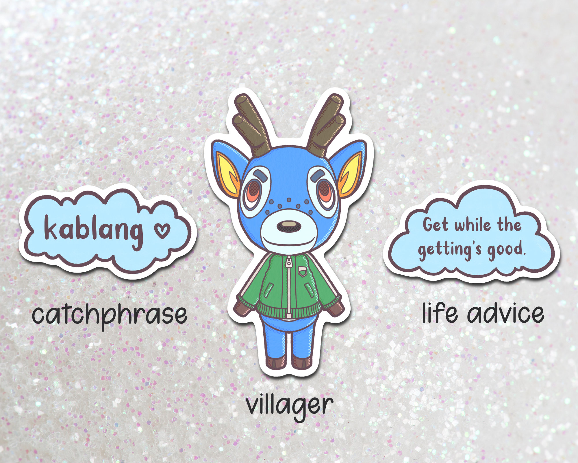 Bam vinyl sticker animal crossing new horizons catchphrase | Etsy