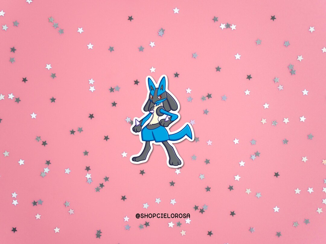 Lucario Sticker Waterproof Vinyl Decal - Etsy