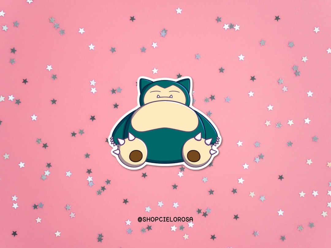 Snorlax Sticker Waterproof Vinyl Pokemon Decal - Etsy
