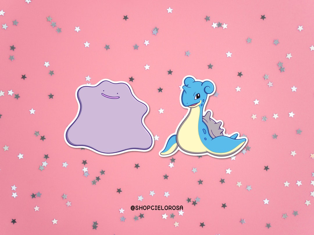 Ditto Sticker Lapras Sticker Waterproof Vinyl Pokemon Decal - Etsy