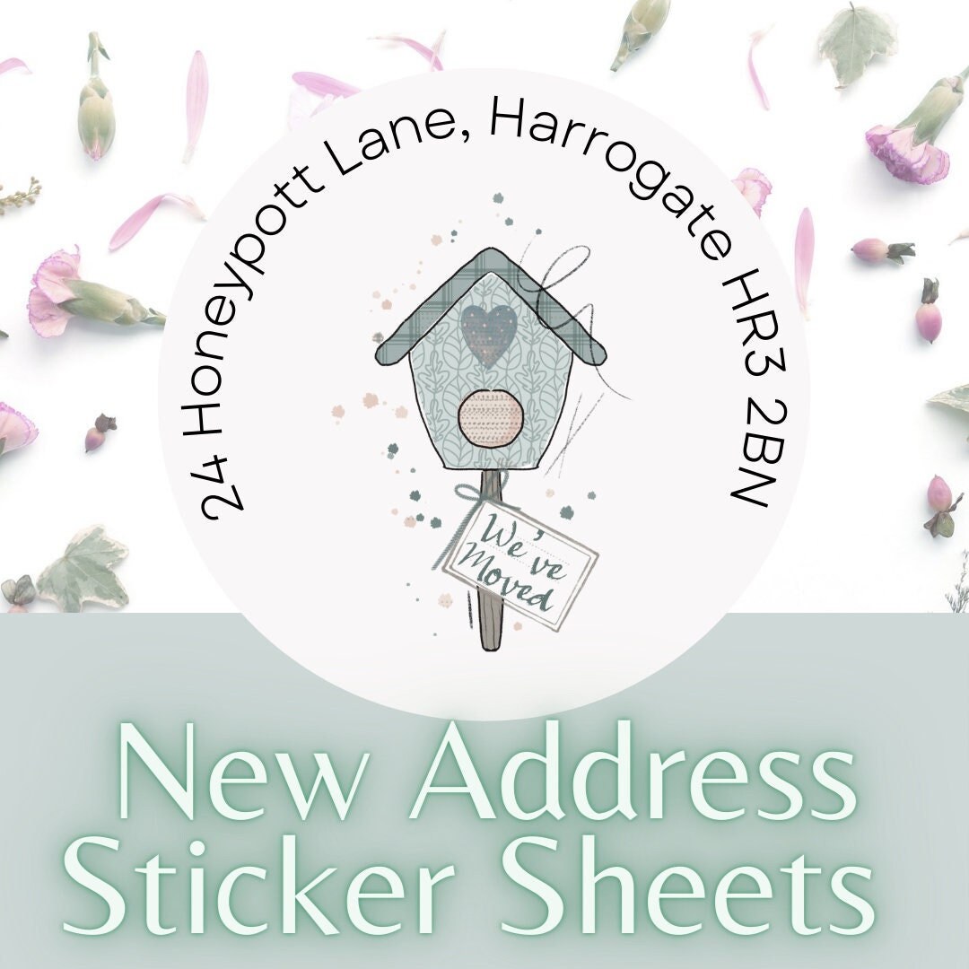 New Home Address Stickers House Warming, RSVP, Return Label from ...