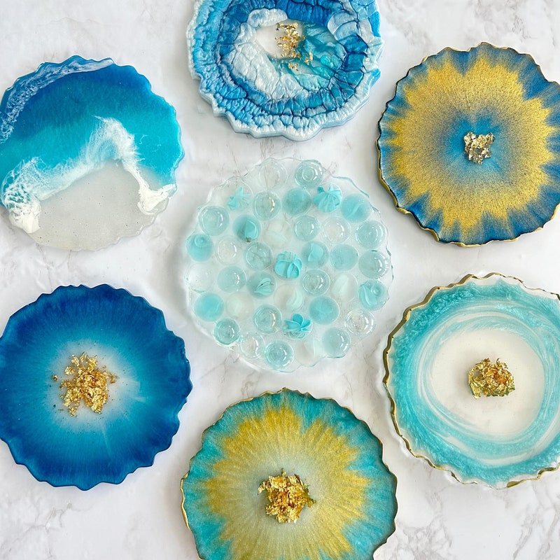 Resin Geode Coasters - Etsy