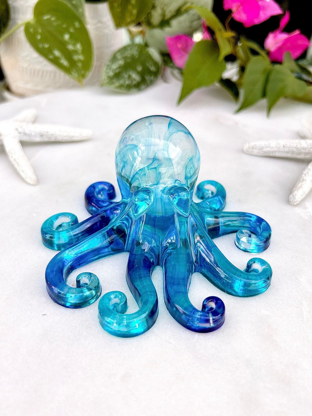Hawaiian Ocean Octopus Resin Sculpture - Etsy