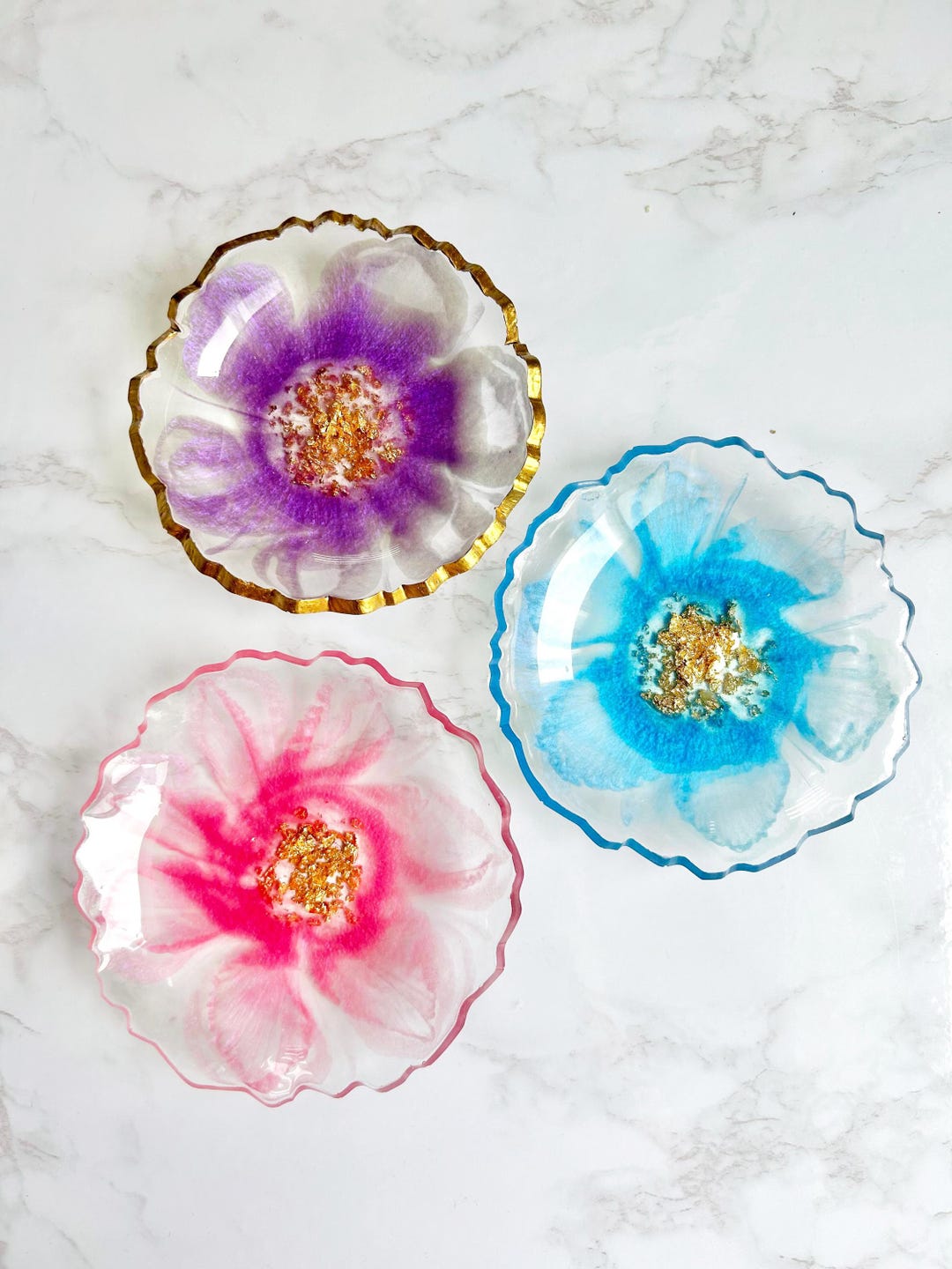 Discontinued Inventory Clearance Sale Imperfect Geode Flower Resin ...