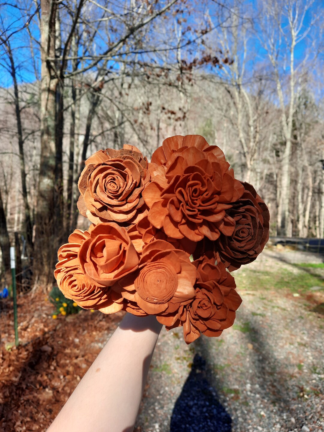 Rustic Wood Fall Flowers ~ Terrecotta Sola Wood Flowers Assortment ...
