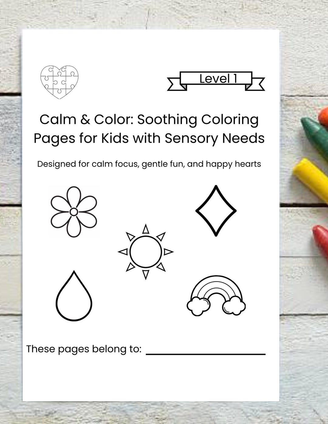Sensory-friendly Coloring Pages for Kids | Autism Printable Calming ...