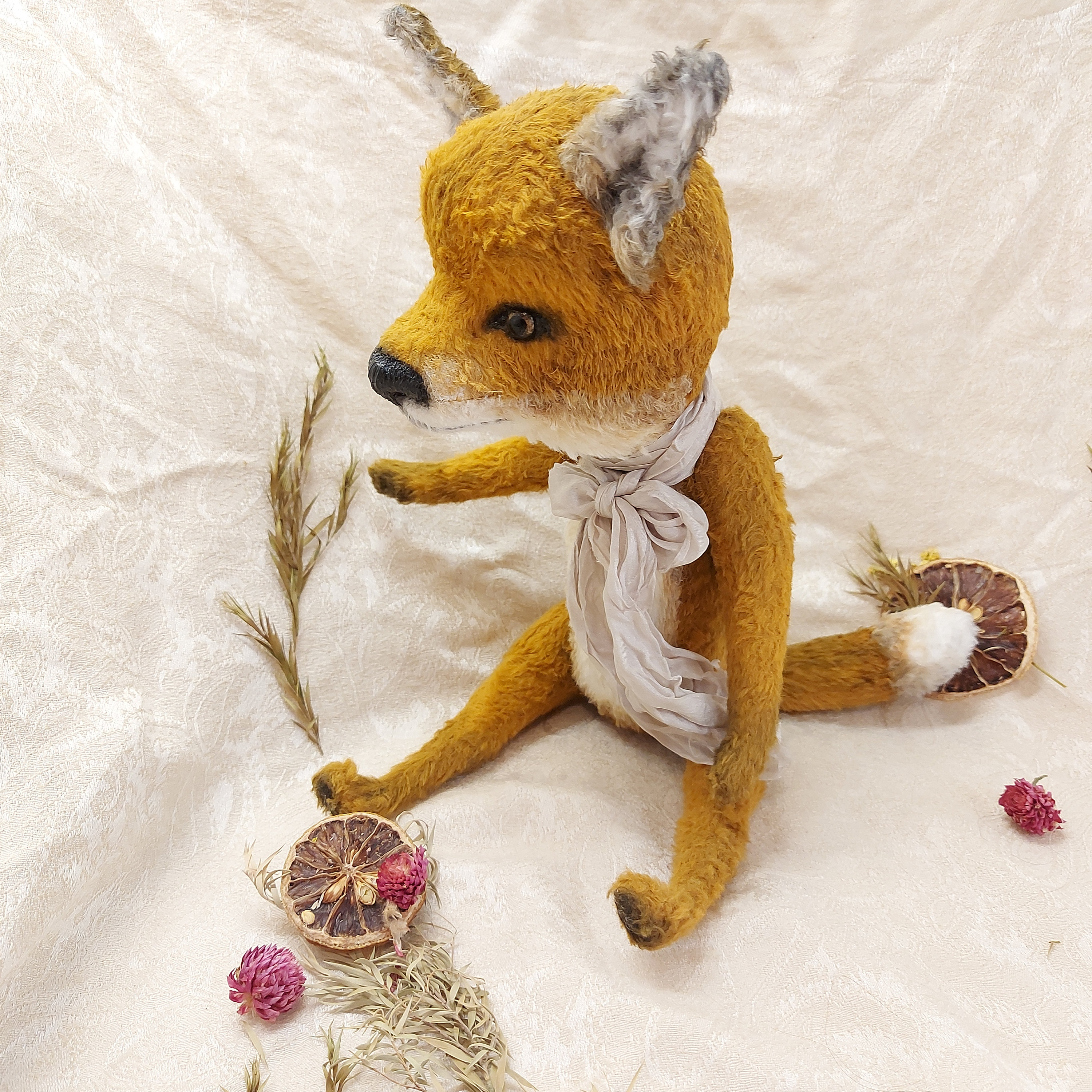 Plush Fox Toy, Vintage Artist Teddy Bear, Vintage Fox Teddy, Teddy Fox ...