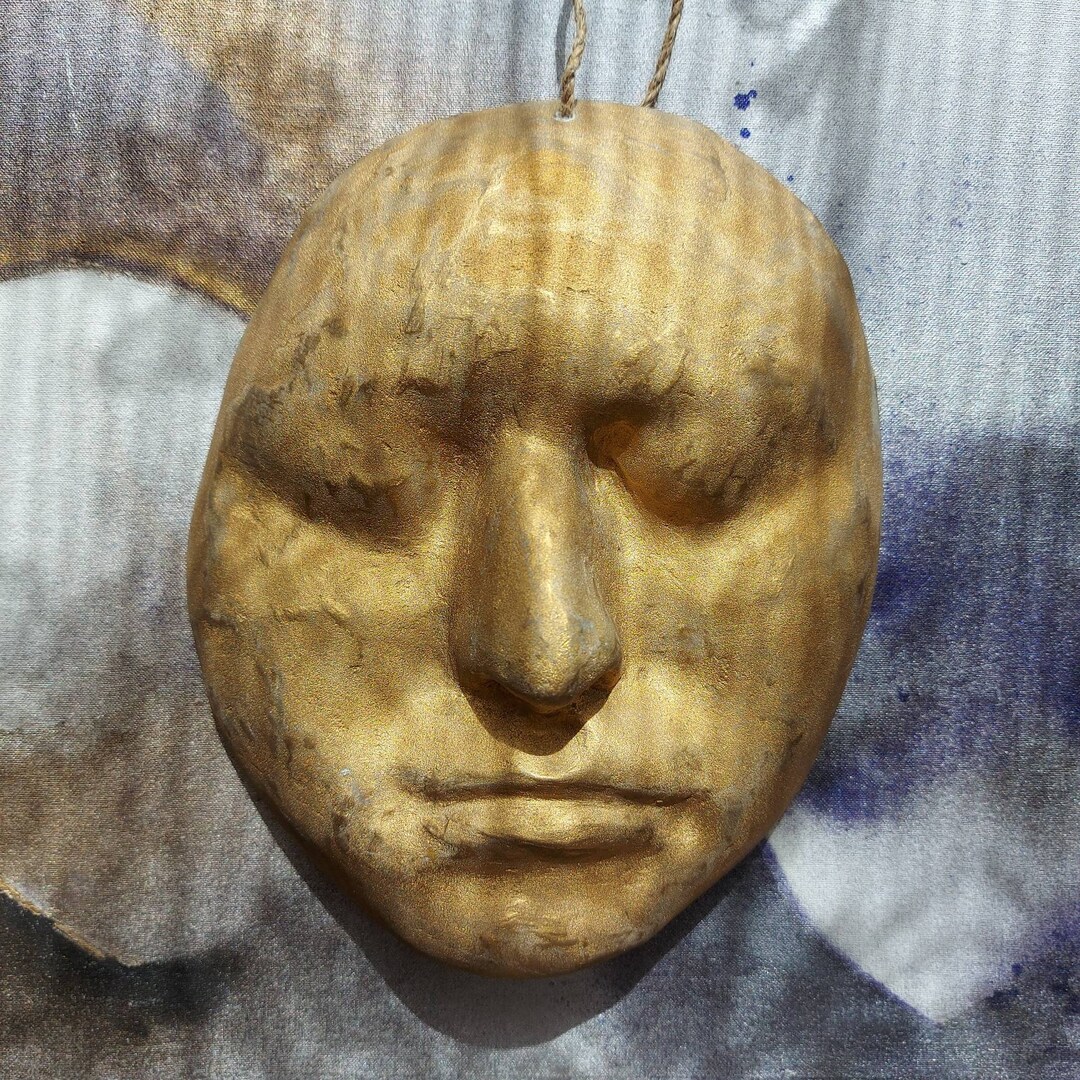 Big Golden Wall Decor Mask - Etsy