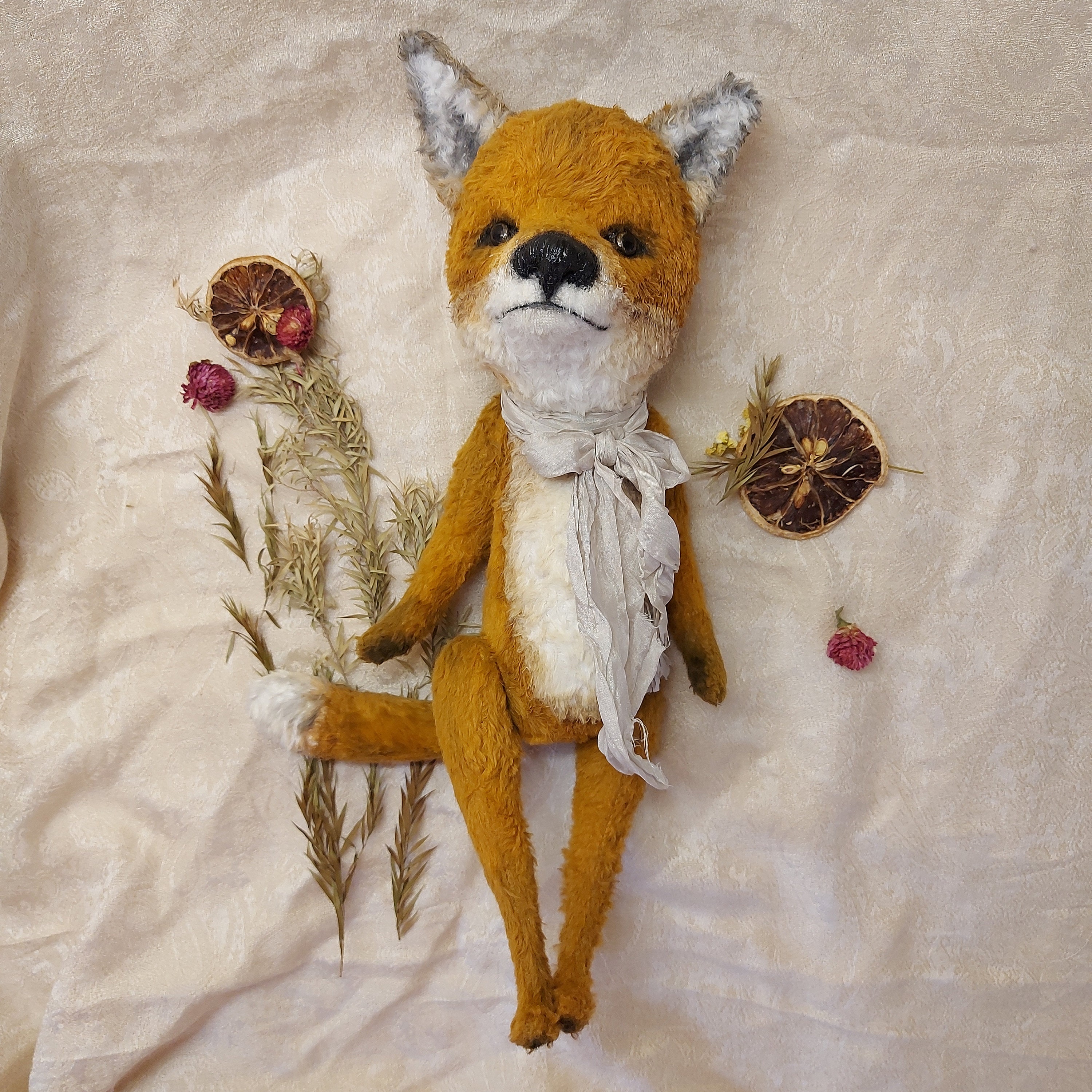 Plush Fox Toy, Vintage Artist Teddy Bear, Vintage Fox Teddy, Teddy Fox ...