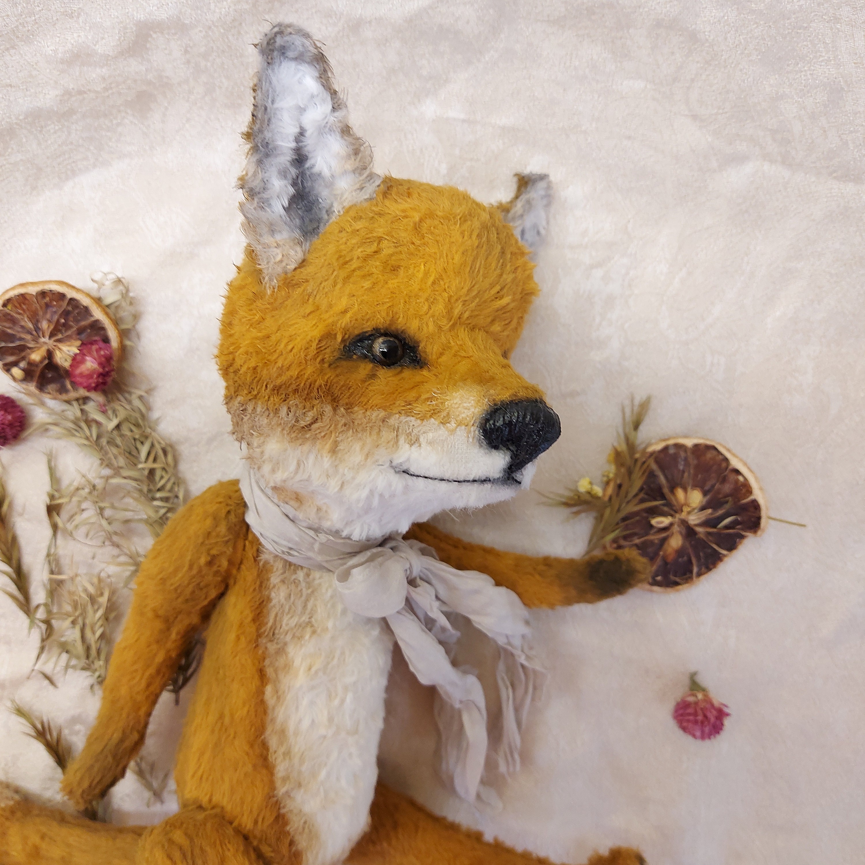 Plush Fox Toy, Vintage Artist Teddy Bear, Vintage Fox Teddy, Teddy Fox ...
