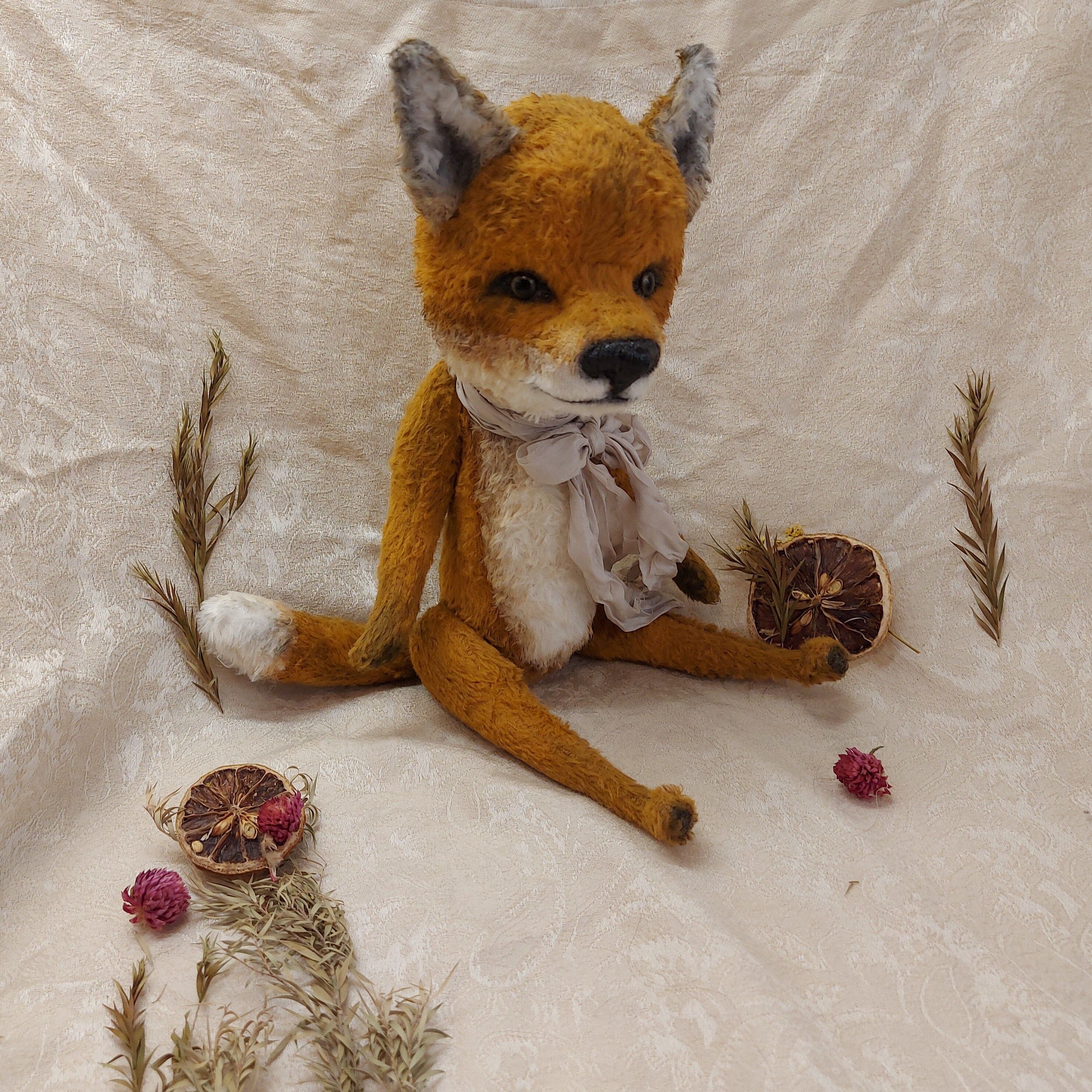 Plush Fox Toy, Vintage Artist Teddy Bear, Vintage Fox Teddy, Teddy Fox ...