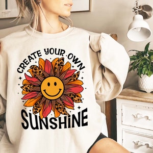 Create Your Own Sunshine PNG Sublimation Download Hippie Designs-smile ...