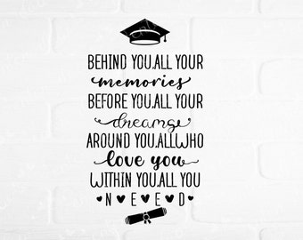 Behind You All Your Memories Graduation Svg - Etsy