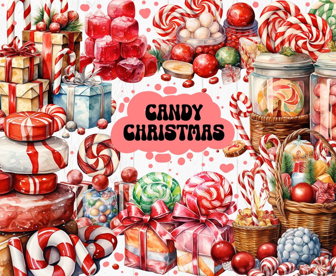 Christmas Candy Clipart Christmas Clipart, Peppermint Candy Cane PNG ...