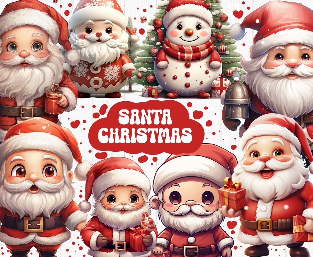 Santa Claus PNG Watercolor Santa Clipart Santa PNG Christmas - Etsy