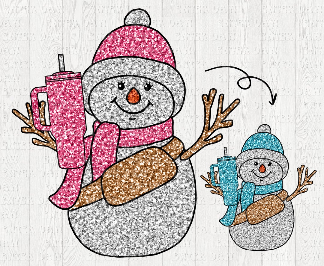 Snowman Stanley Tumbler Belt Bag Inspired PNG Sticker Tumbler Boojee ...