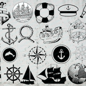 18 Nautical Clipart SVG Bundle Anchor SVG Nautical Clip Art - Etsy
