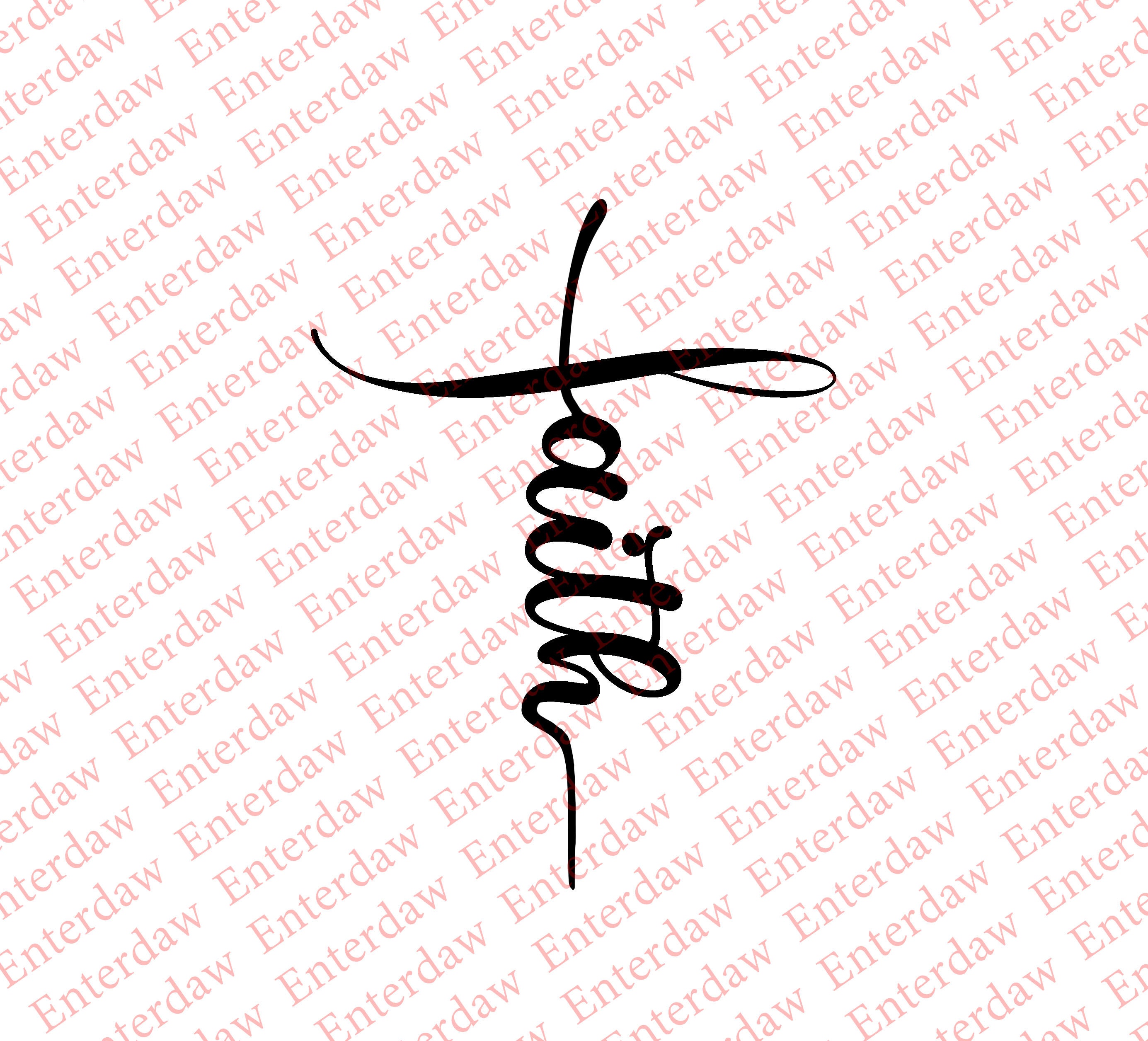 Faith Cross Script Svg Cut Files Clipart Downloads Faith Svg Etsy